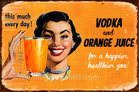 Vodka OJ Sign